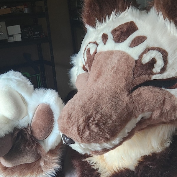 Fursuit Mask, Glowing Horned Dragon, Wicker Beast, Glowing Dragon ...