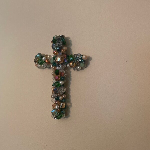 Crystal Beaded Wall Cross , Nail Cross, Crucifix - Etsy