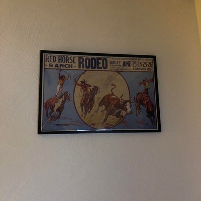 Vintage Rodeo Poster Red Horse Ranch - Etsy