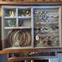 Personalized Wooden 2 Layer Jewelry Box, Solid Walnut Wood Large ...