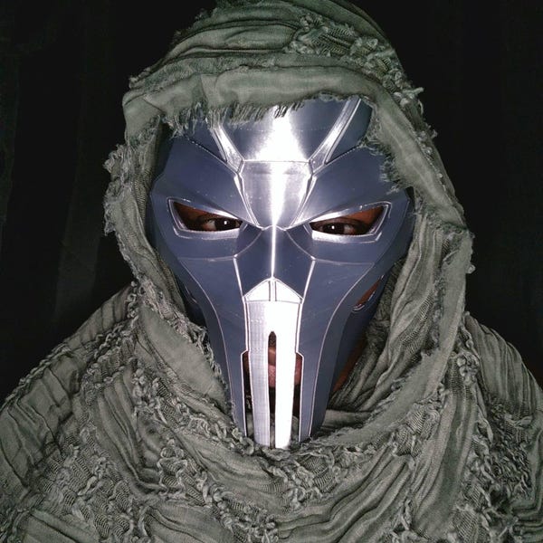 Metallic Phantasm Doom Casey Jones Mask Silver 3D Printed Halloween ...