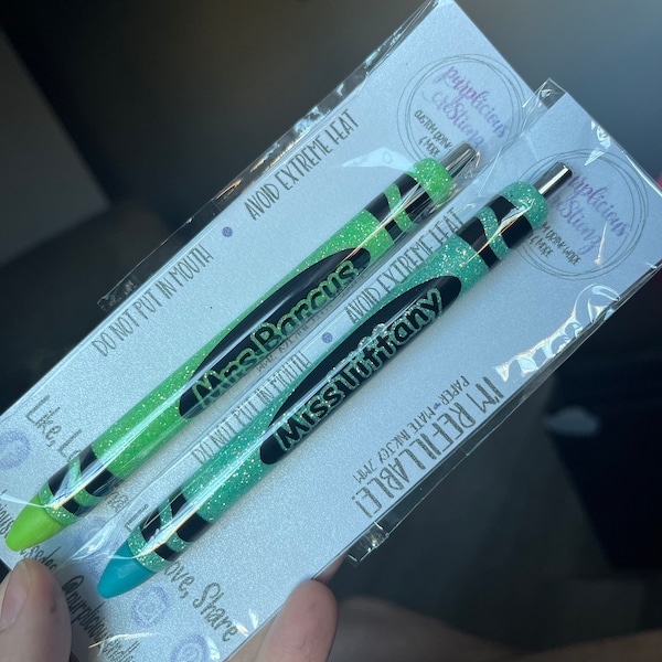 Pastel CRAYON Glitter Pen || Inkjoy Glitter Pen || Refillable Gel Pen ...