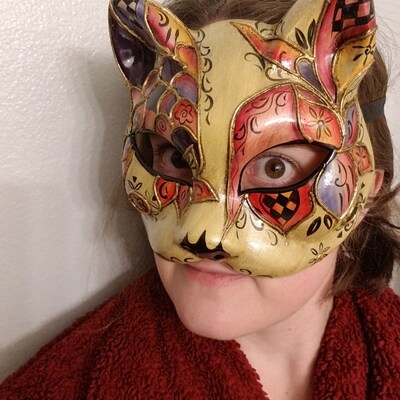 Cat Ears Masquerade Mask for Couple's and Best Friends, Cat Costume ...