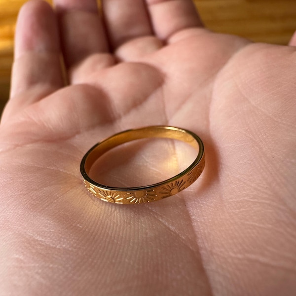 Fidget Gold Ring | Quran Jewelry | 18k Gold Plated Jewelry | Waterproof ...