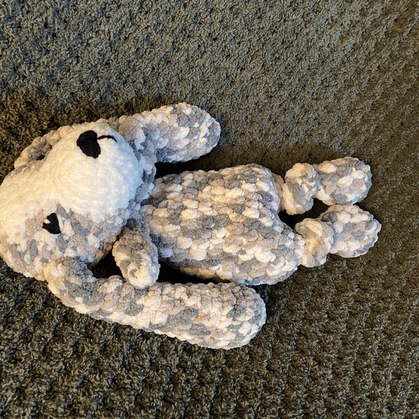 Hunley Hound + Teacup Pup Knotted Lovey — Crochet Dog PATTERN - Etsy