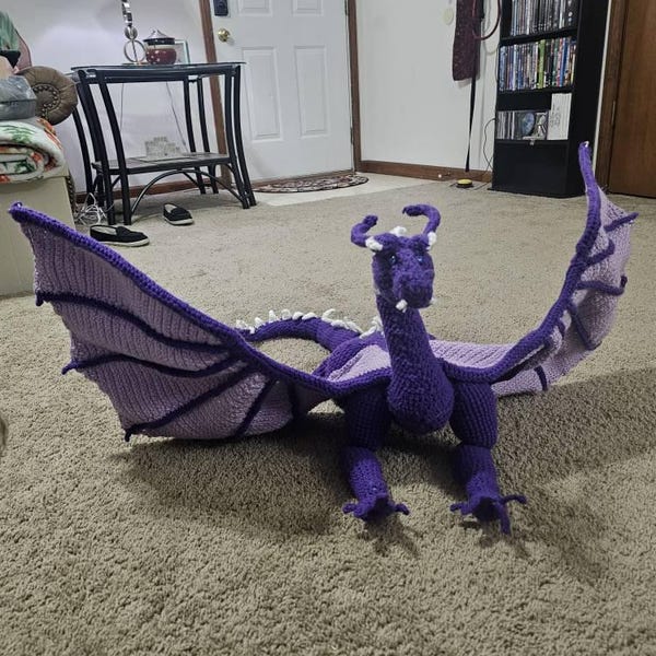 Detailed Epic Dragon PDF US Crochet Pattern (english) - Etsy