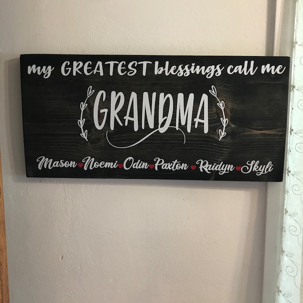 Mother's Day Gifts, Gifts for Grandma, Personalized Grandma Sign ...