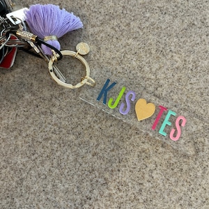 Personalized Name Keychain, Custom Name Tag, Colorful Tassel Keychain ...