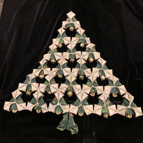Christmas Triangles Fabric Decoration - PDF Pattern - Fabric Folding ...