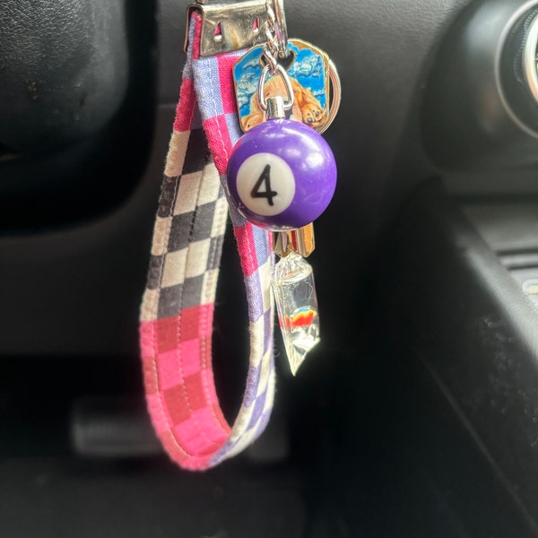 Patchwork Keychain Wristlet - Etsy