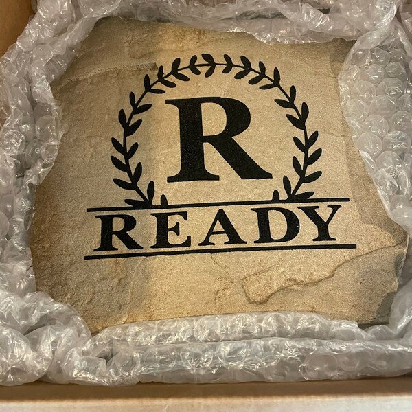 Personalized Monogram Name Rock Engraved Stone Personalized Garden Rock ...