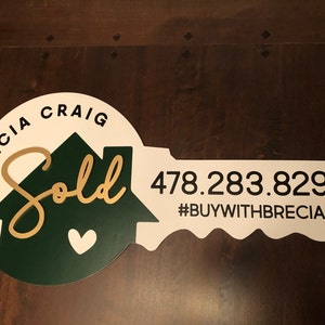 Custom CAR DEALERSHIP Sold Sign Care Salesman Gift Sold Car | Etsy