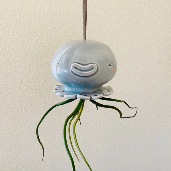 Jellyfish Hanging Planter. A Cute Air Planter Jellyfish Shaped to Hold ...