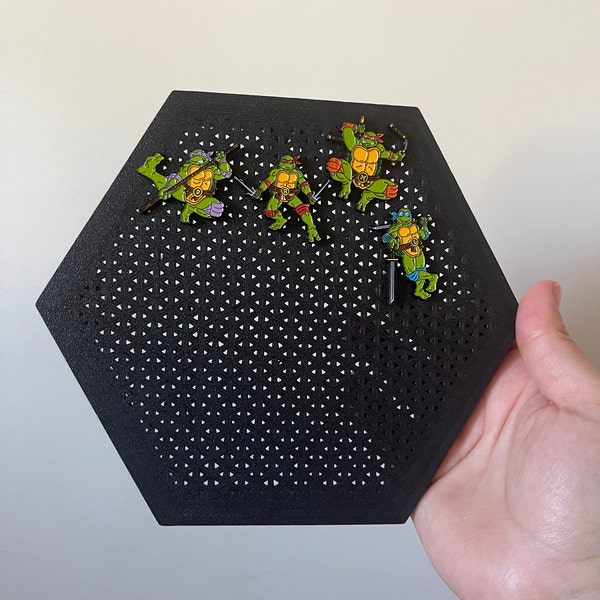 Pin Board (HEXAGON) | 3D Printed Colored Filament | for Enamel Pins ...