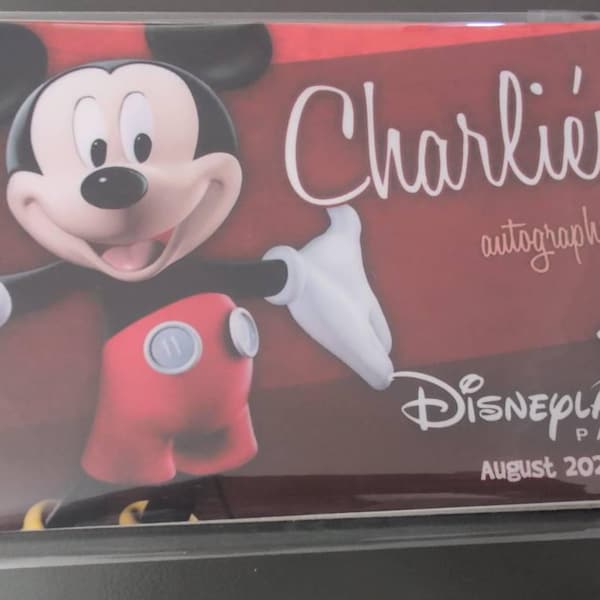 Personalised Mickey Mouse Autograph Book - Disneyland / Disney World - Etsy