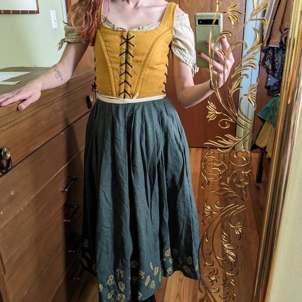 Silk Renaissance Ladies Bodice adina Bust 44-47 Inches Waist 36.5-39.5 ...