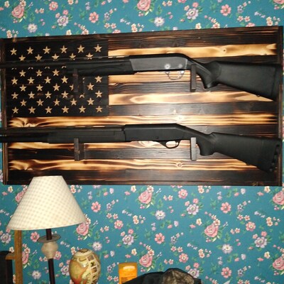 GUN RACK FLAG Veteran Made American Flag 2A Gun Flag Gun - Etsy