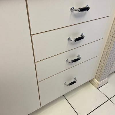 3.78'' 5'' Black Chrome Kitchen Cabinet Door Handles Pulls Modern ...