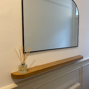 Rustic Floating Wooden Shelf, Radiator Shelf, Rounded Edges, Ledge ...