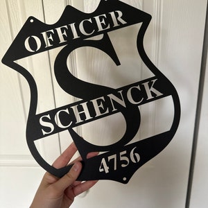 Personalized Metal Sheriff's Badge, Police Officer Gifts, Police Badge ...