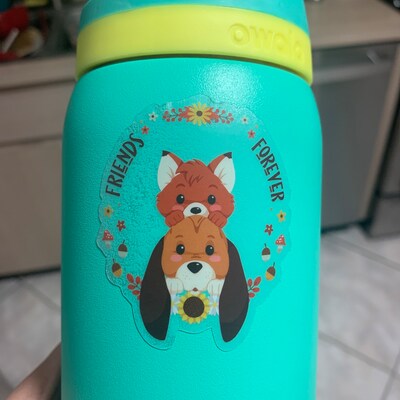 Friends Forever Fox & Hound Transparent Laptop Sticker Disney Decal ...