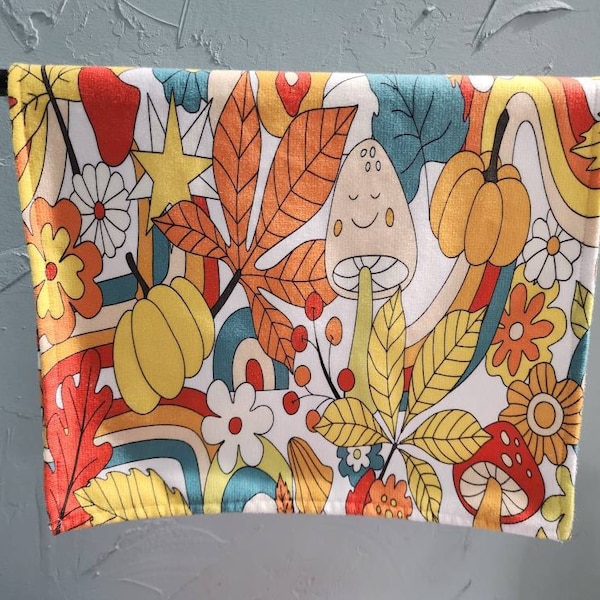 Mid Century Modern Floral Curtain Panels, 70s Hippie Boho Floral Retro ...