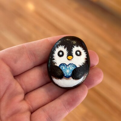 Penguin Pebble Thank You Godparent Gift, Meaningful Keepsake for ...