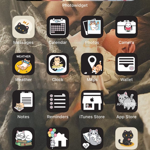 Pick A Moon Cat | Ios Icons Pack, iPhone Theme, App Cover, Icons Skin ...