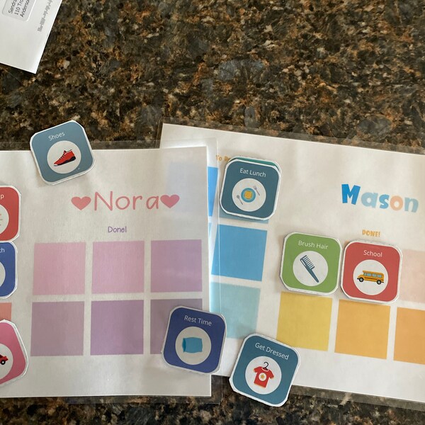 Editable Daily Kids Routine Cards I Toddler Visual Routine I Morning ...