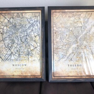 Moscow Vintage Map Poster Wall Art City Artwork Print - Etsy