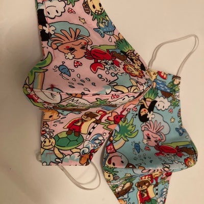 Aloha Hawaiian Face Masks 3 Layer Filter Japanese Koinobori - Etsy