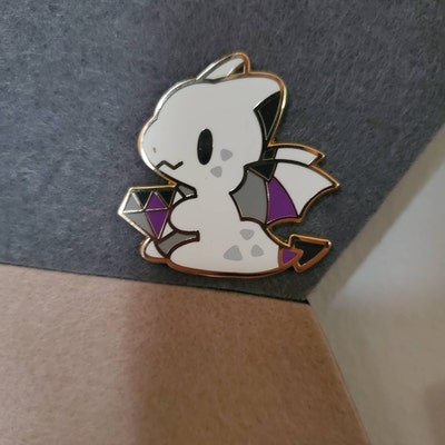 Demi Pride Dragon Enamel Pin - Etsy
