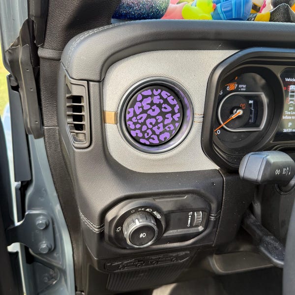 Leopard Print A/C Vent Vinyl Decal Sticker Fits Jeep Wrangler 2011-2024 ...