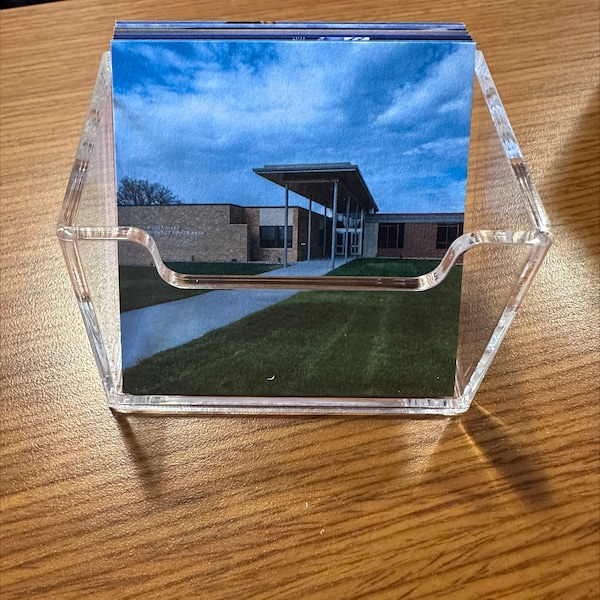 Set of 3 Square Business Card Holder business Card Display Office Desk ...