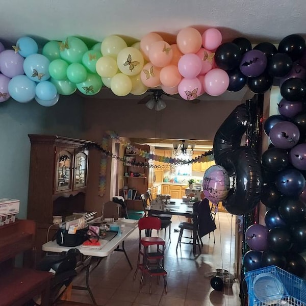 Wednesday Birthday Party Balloon Arch Party Balloon Garland Party ...