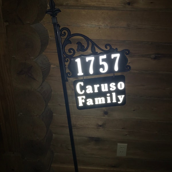 Address America - Boardwalk Two Sided Reflective Address Sign W/ Double ...