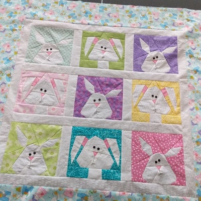 Easter Bunny Paper Pieced Block Pattern in PDF - Etsy