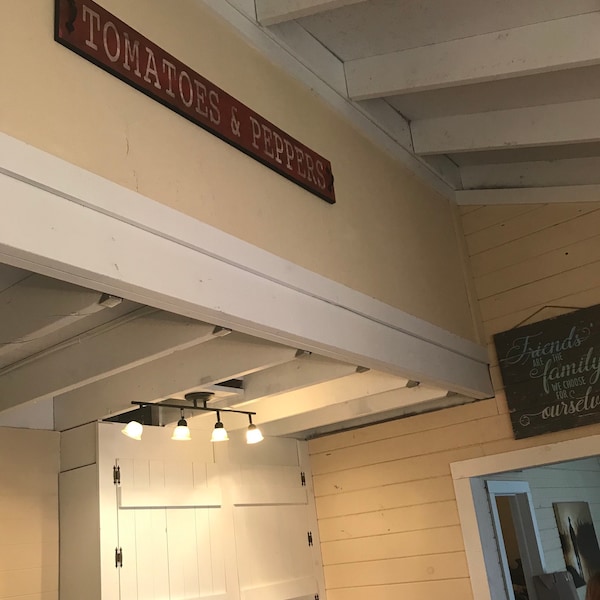 Vintage Sign / Tomatoes and Peppers Sign / Farmhouse Sign / Farmers ...