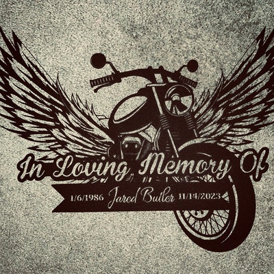 Customizable/personalized Metal Motorcycle With Angel Wings in Loving ...