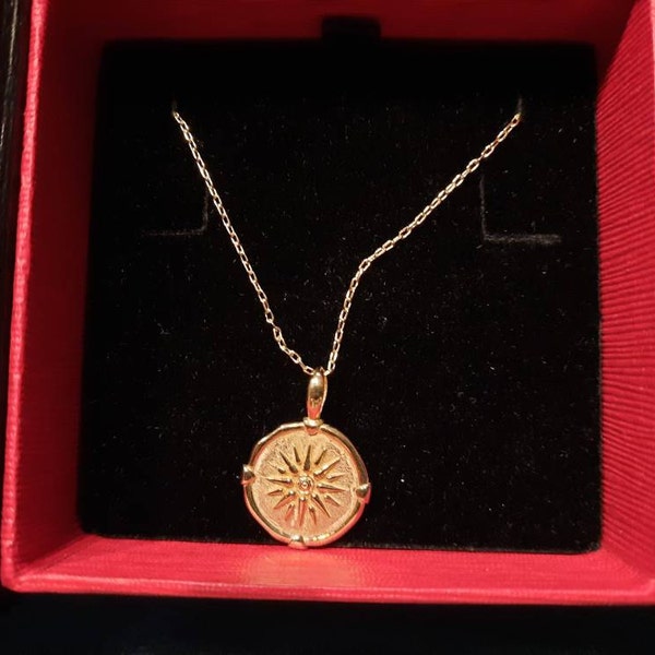 14K Solid Gold Cross Necklace, Two Sides Cross, Cross Jewelry, Cross ...