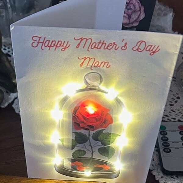 Christmas Tree LED Christmas Card︱personalized Handmade Custom Light up ...