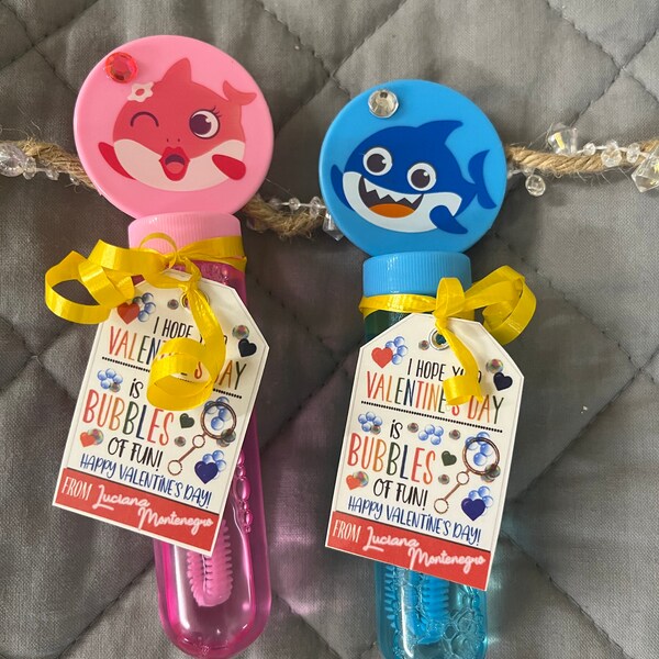 Valentine Bubble Tags, Hope Your Valentine's Day is Bubble of Fun ...