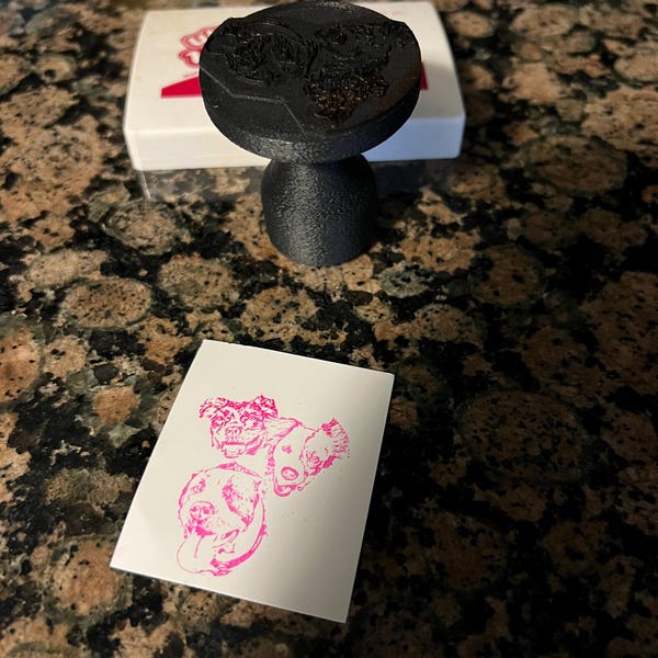 Customized Self-inking Portrait Stamp From Photo - 5 Ink Color - Ink ...