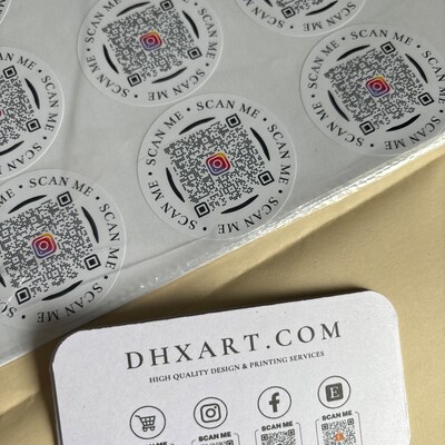 Round QR Code Labels, Custom QR Sticker, Smart Qr Sticker, Qr Inventory ...