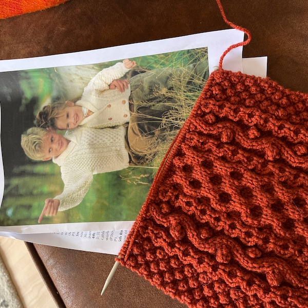 PDF Instant Download Knitting Pattern baby and Child's Cabled Cardigan ...