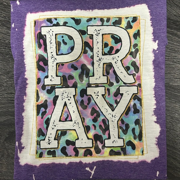 Pray Colorful Leopard PNG Print File for Sublimation or Print, DTG ...