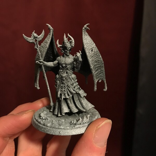 Corrupted Dwarf 3D Printed Resin Miniature 4K Statue, Hand-painted ...