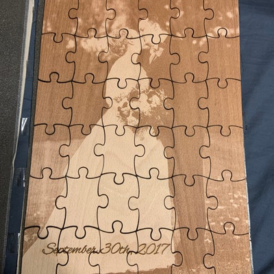 Wooden Picture Puzzle, Laser Engraved Puzzle Personalized With YOUR ...