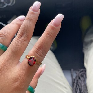 Hand Ruby Silver Ring Solid Silver 925K Sterling Silver Five - Etsy