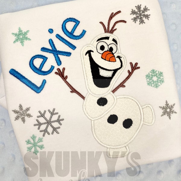 12 Size Olaf Frozen Applique Embroidery Designs, Machine Embroidery ...
